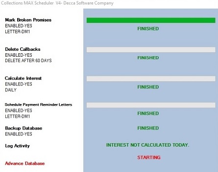 Collections MAX Scheduler | Collections MAX